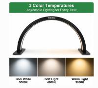 China Yidoblo 22inch Half Moon LED Beauty Lamp 20W Dimmable Color Temperature 3200-6500K CRI 95 for Salon for sale