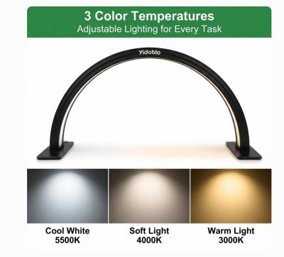 China Yidoblo 22inch Half Moon LED Beauty Lamp 20W Dimmable Color Temperature 3200-6500K CRI 95 for Salon for sale