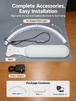 China FG-50A 40W LED Half Moon Curved Beauty Lamp Nail Art Tattoo Fill Light with Base for Nail Salon Lash Makeup for sale