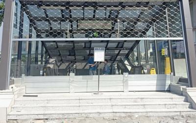 China T35 50mm Panel Thickness Aluminum Alloy Flood Control Baffle For Subway Entrance for sale