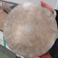 China 100W Fiber Laser Metal Engraving Machine for Stainless Steel Mirror Decorative Sheet 0.5mm Depth for sale