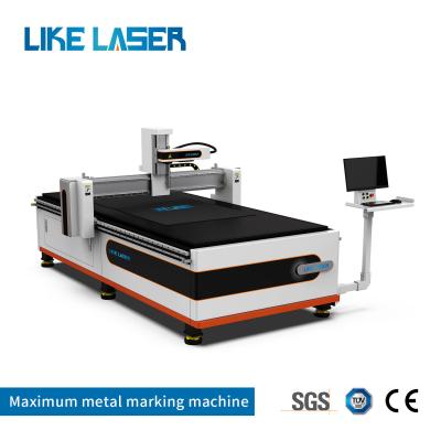 China Fiber Laser Engraving Machine 800x1200mm for Stainless Steel Etched Sheet Interior Decoration for sale