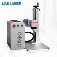 China Fiber Laser Engraving Machine 20W 100W for Metal Marking with Rotary Axis 150x150mm for sale