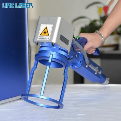 China 20W 30W 50W Mini Portable Handheld Fiber Laser Marking Machine for Metal Engraving 110x110mm for sale