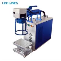 China Auto Focus Fiber Laser Marking Machine 175mmx175mm Area for Metal Engraving DIY Logo Cards for sale