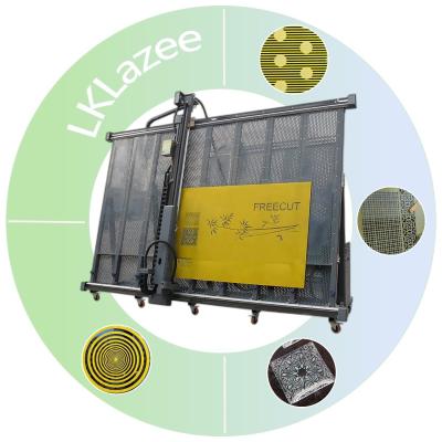China Vertical Glass Laser Blade Engraving Machine LK-Y1828D for Art Glass Sliding Door Cutting Film Plotter for sale