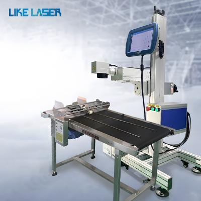 China PP Tube High Speed Flying Laser Marking Machine 175mm Marking Area for sale