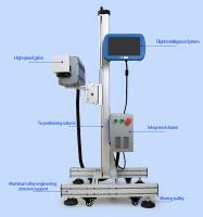 China Fiber Online Flying Laser Marking Machine 20W for Tube Wire PVC Continuous Production Line for sale
