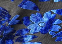 China Plain Dyed Burnout Spandex Velvet Fabric 180GSM Flame Retardant for Dress for sale