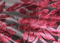 China Plain Dyed Burnout Spandex Velvet Fabric 180GSM Flame Retardant for Dress for sale