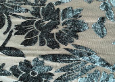 China Plain Dyed Burnout Spandex Velvet Fabric 180GSM Flame Retardant for Dress for sale