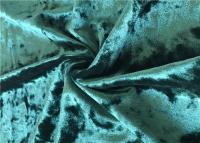 China Soft Ice Velvet Crushed Polyester Spandex Fabric 280gsm 150cm Width for Women Dress for sale