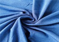 China Soft 160GSM Grey Cationic Melange Polyester Spandex Fabric 57/58 Inch for T-Shirt for sale