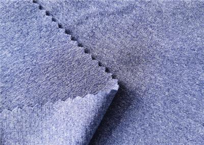China Soft 160GSM Grey Cationic Melange Polyester Spandex Fabric 57/58 Inch for T-Shirt for sale