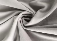 China 50D Polyester Spandex Fabric 240gsm Single Side Peached Stretch Interlock Knit for sale