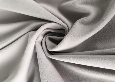 China 50D Polyester Spandex Fabric 240gsm Single Side Peached Stretch Interlock Knit for sale