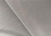 China 50D Polyester Spandex Fabric 240gsm Single Side Peached Stretch Interlock Knit for sale