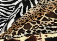 China Skin Print Velboa Faux Fur Fabric 100% Polyester Velvet 160cm Width 210gsm for sale