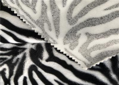 China 100% Polyester Velboa Faux Fur Fabric 240GSM Animal Print Plush Velvet 160cm Width for sale
