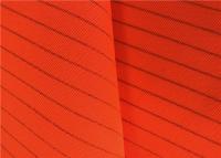 China Fluorescent Conductive Fabric Stripe Anti Static Knitted 99% Polyester 1% AS for sale