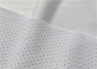 China White Polyester Spandex Mesh Fabric 155cm 280gsm for American Football Uniforms for sale