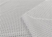 China White Polyester Spandex Mesh Fabric 155cm 280gsm for American Football Uniforms for sale
