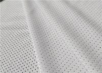 China White Polyester Spandex Mesh Fabric 280GSM 57/58 Inch Four Way Stretch for American Football Uniform for sale