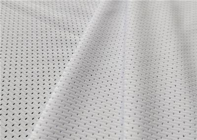 China White Polyester Spandex Mesh Fabric 280GSM 57/58 Inch Four Way Stretch for American Football Uniform for sale
