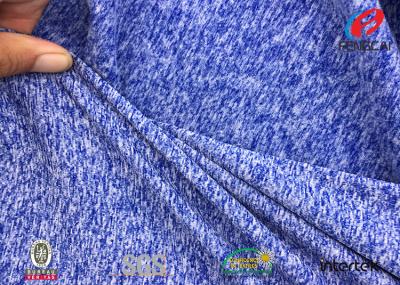 China 240GSM Polyester Spandex Melange Fabric 90% Polyester 10% Spandex Stretch Knit for Leggings Underwear Sportswear for sale