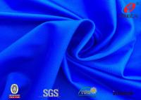 China Antimicrobial Blue Polyester Spandex Fabric 150cm Width 220gsm for Swimwear Underwear Leggings for sale