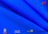 China Antimicrobial Blue Polyester Spandex Fabric 150cm Width 220gsm for Swimwear Underwear Leggings for sale