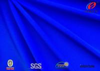 China Antimicrobial Blue Polyester Spandex Fabric 150cm Width 220gsm for Swimwear Underwear Leggings for sale