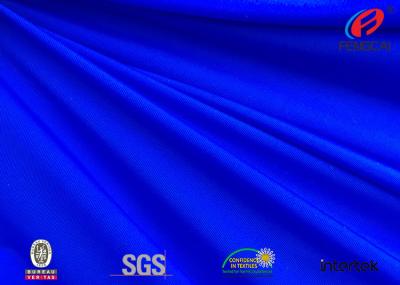 China Antimicrobial Blue Polyester Spandex Fabric 150cm Width 220gsm for Swimwear Underwear Leggings for sale