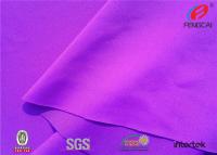 China Bleach White Teansparent Nylon Elastane Fabric , Purple Nylon Spandex Material for sale
