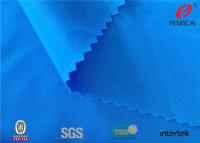 China Custom 80 Nylon 20 Spandex Swimwear Fabric 190GSM Blue Nylon Tricot for sale