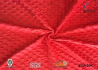 China Red Polyester Minky Blanket Fabric , Star Minky Fabric 31 Colors Available for sale