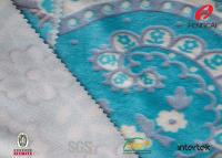 China Floral Print Burnout Minky Plush Fabric 100% Polyester Velvet 250GSM 1.8M Width for sale