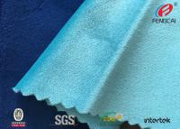 China Brushed Knitted Polyester Shiny Micro Velvet Upholstery Fabric 320GSM 260cm for sale