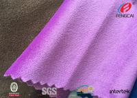 China Brushed Knitted Polyester Shiny Micro Velvet Upholstery Fabric 320GSM 260cm for sale