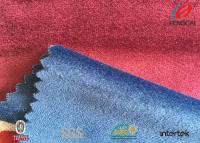 China Brushed Knitted Polyester Shiny Micro Velvet Upholstery Fabric 320GSM 260cm for sale