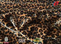 China Leopard Faux Fur Polyester Velvet Fabric 155cm 180GSM for Garment for sale
