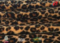 China Leopard Faux Fur Polyester Velvet Fabric 155cm 180GSM for Garment for sale