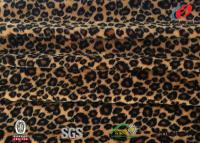 China Leopard Faux Fur Polyester Velvet Fabric 155cm 180GSM for Garment for sale