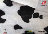 China Brushed Poly Velvet Fabric 150cm Width 260GSM Black White Shiny Velboa for sale