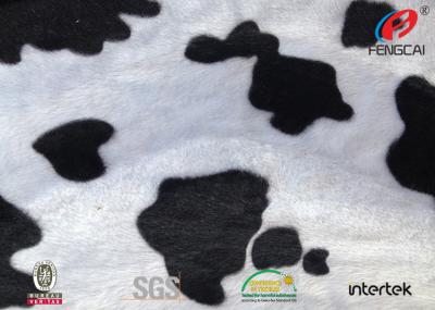 China Brushed Poly Velvet Fabric 150cm Width 260GSM Black White Shiny Velboa for sale