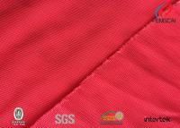 China Bright Red Polyester Fluorescent Material Fabric , High Visibility Uniform Fabric for sale