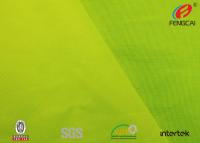 China 75D Hi Vis Yellow Fabric , Hi Vis Reflective Material Customized Width / Weight for sale