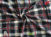 China Custom Design Polyester Tricot Knit Fabric Check Printed 3-4 Grade Colour Fastness for sale