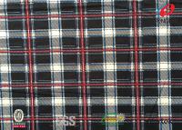 China Custom Design Polyester Tricot Knit Fabric Check Printed 3-4 Grade Colour Fastness for sale