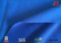 China Embossed Super Polyester Tricot Knit Fabric School Uniform Material Navy Blue for sale